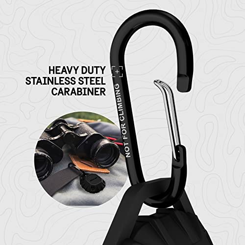 Pelican Marine AirTag Holder - Waterproof AirTag Keychain w/Carabiner Clip [Impact Resistant] [Travel Essentials] Protective Kevlar Apple Air Tag Case for Dog Collar, Backpack, Keys, Luggage - Black