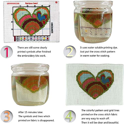 Dimensean Stamped Cross Stitch Kits Full Range of Embroidery Patterns Starter Kits for Beginners Adult or Kids DIY Cross Stitches Needlepoint Kits 11CT-Park Scenery 15.7x21.3 inch