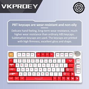 VKPROEY PBT Keycaps Set 137Key XDA Profile, Dye-Sublimation, Customized Keycaps with Puller for Mechanical Gaming Keyboard, Compatible with Gateron MX Switches, Fits 96/98/104/108 Major-Sizes