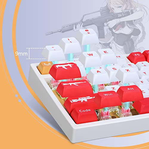 VKPROEY PBT Keycaps Set 137Key XDA Profile, Dye-Sublimation, Customized Keycaps with Puller for Mechanical Gaming Keyboard, Compatible with Gateron MX Switches, Fits 96/98/104/108 Major-Sizes