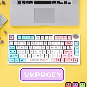 VKPROEY PBT Custom Keycaps Set 137 Keys XDA Profile Dye-Sublimation with Keycap Puller for 61/64/68/84/87/96/98/104/108 Major-Sizes Gateron MX Switches Mechanical Keyboard