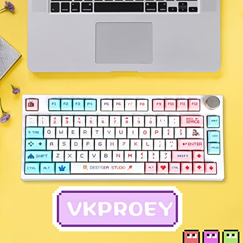 VKPROEY PBT Custom Keycaps Set 137 Keys XDA Profile Dye-Sublimation with Keycap Puller for 61/64/68/84/87/96/98/104/108 Major-Sizes Gateron MX Switches Mechanical Keyboard