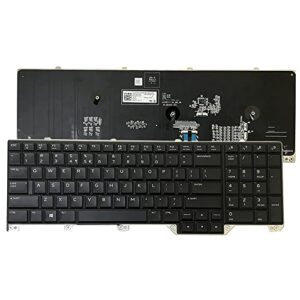 JINTAI Colorful US Backlight Backlit Keyboard Replacement for Dell Alienware M17 R5 Area-51m A51m 07FJHC