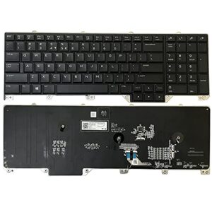 JINTAI Colorful US Backlight Backlit Keyboard Replacement for Dell Alienware M17 R5 Area-51m A51m 07FJHC