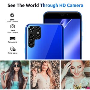 Xgody X60 4G Unlocked Phones, 6'’ QHD Waterdrop Screen Dual Sim Unlocked Cell Phones, Quad-core 2GB+16GB Smartphones, 3000mAh Battery, Face Unlock, AI Camera 5MP+5MP Cheap Android Phone (Blue)