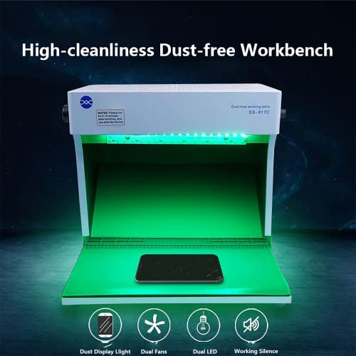 RUTILY Vertical Laminar Flow Hood Air Flow Clean Bench Vertical Laminar Flow Dust-Free Three-Layer Filter Operation Bench and Vertical Laminar Dust Free Room Worktable for Phone LCD Repair