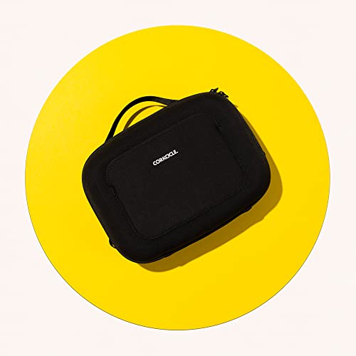 Corkcicle Crushproof Cooler Lunch Box, Reuseable Water Resistant Insulated, Perfect for Traveling with Wine, Beer, Ice Packs, and Lunches, Black Neoprene, Back to School