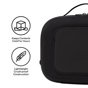 Corkcicle Crushproof Cooler Lunch Box, Reuseable Water Resistant Insulated, Perfect for Traveling with Wine, Beer, Ice Packs, and Lunches, Black Neoprene, Back to School