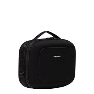 Corkcicle Crushproof Cooler Lunch Box, Reuseable Water Resistant Insulated, Perfect for Traveling with Wine, Beer, Ice Packs, and Lunches, Black Neoprene, Back to School