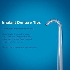 Replacement Tips for Waterpik Water Flosser (6 Implat Denture Tips)