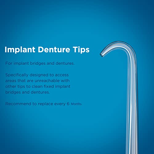 Replacement Tips for Waterpik Water Flosser (6 Implat Denture Tips)