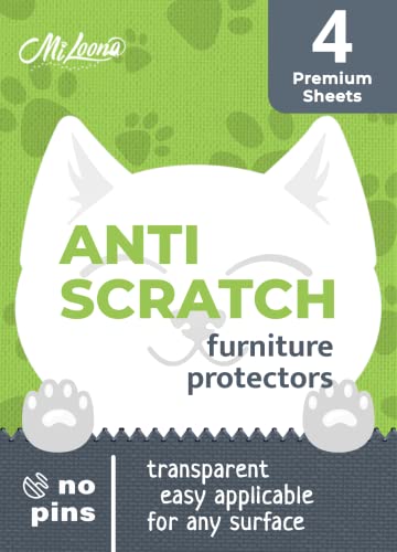 Miloona Anti Cat Scratch Furniture Protector 4 Sheets- Couch Covers for Cats- Cat Scratch Deterrent for Furniture- Couch Scratch Protector from Cats- Anti Scratch Furniture Protector