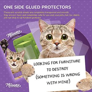 Miloona Anti Cat Scratch Furniture Protector 4 Sheets- Couch Covers for Cats- Cat Scratch Deterrent for Furniture- Couch Scratch Protector from Cats- Anti Scratch Furniture Protector