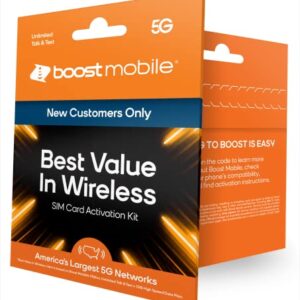 Boost Mobile Prepaid SIM Card | Unlimited Talk & Text | Choose Your Perfect Plan Activation Kit | Pay As You Go I No Contracts