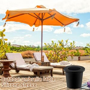 3 Pieces Patio Umbrella Cone Umbrella Wedge Plug Table Umbrella Hole Ring Plug for Patio Table Hole Opening Fits 2.5 Inch Patio Table Hole and 1.5 Inch Umbrella Pole Adapte (Black)