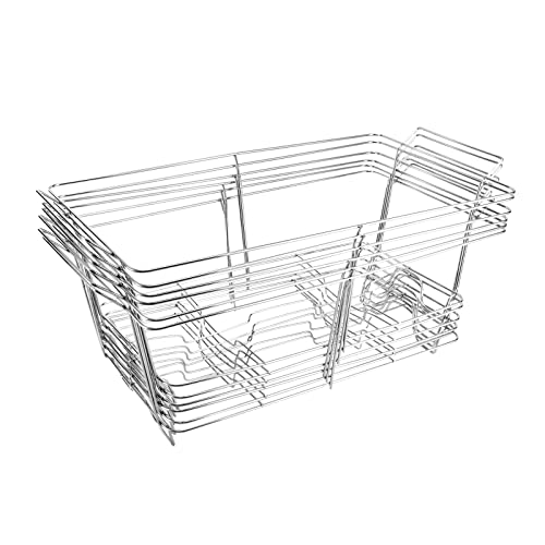 Ethedeal Chafing Wire Racks, 24PCS Folding Full Size Chafing Racks Buffet Stand Dish Serving Trays, Food Warmer Stand for Parties Occasions Wedding Events, Silver