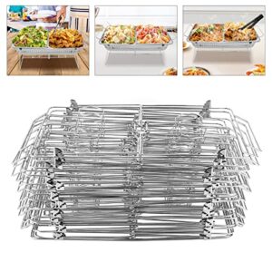 Ethedeal Chafing Wire Racks, 24PCS Folding Full Size Chafing Racks Buffet Stand Dish Serving Trays, Food Warmer Stand for Parties Occasions Wedding Events, Silver