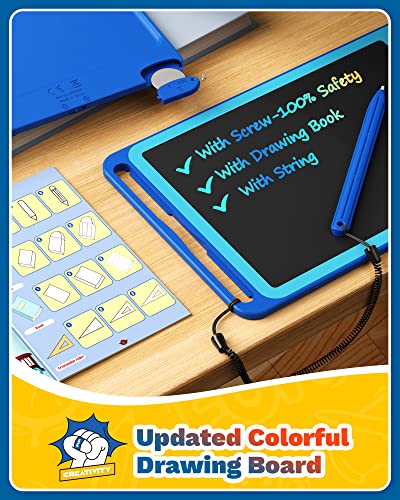 TEKFUN Kids Toys for 2 3 4 Years Old Boys Girls Toddler, 8.5inch LCD Writing Tablet Erasable Drawing Tablet Writing Pads, Kids Travel Learning Toys Boys Girls Birthday Gifts Age 3 4 5 6 7 (Blue)