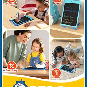 TEKFUN Kids Toys for 2 3 4 Years Old Boys Girls Toddler, 8.5inch LCD Writing Tablet Erasable Drawing Tablet Writing Pads, Kids Travel Learning Toys Boys Girls Birthday Gifts Age 3 4 5 6 7 (Blue)