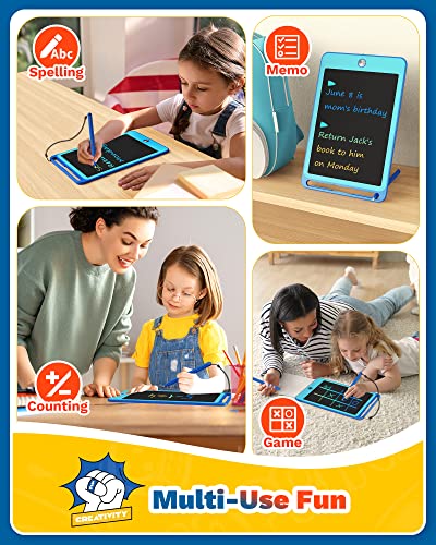 TEKFUN Kids Toys for 2 3 4 Years Old Boys Girls Toddler, 8.5inch LCD Writing Tablet Erasable Drawing Tablet Writing Pads, Kids Travel Learning Toys Boys Girls Birthday Gifts Age 3 4 5 6 7 (Blue)