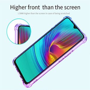 KOARWVC Case for Hot 11 Play/Hot 10 Play Case, Hot 9 Play X680 Case, Crystal Clear Case Gradient Slim Anti Scratch TPU Shockproof Protective Phone Cases Cover for Infinix Hot 11 Play (Purple/Blue)