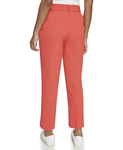 Karl Lagerfeld Paris Women's Color Suiting Pant, Calypso Coral, Medium