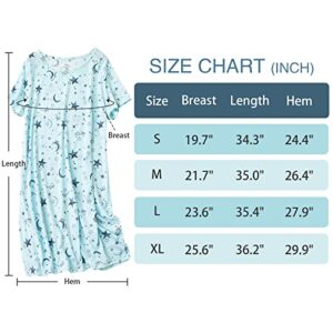 Nightgowns for Women Cotton Sleep Shirt Plus Size Night Gown Casual Night Shirts Pajamas Soft Sleepwear Pink Cat 2XL