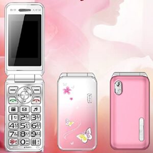 N509 Portable Flip Phone for Seniors, 2.4in Screen 2G Unlocked Flip Phone, Dual SIM Card, SOS Function, Music and Video Player, Pocketsize Flip Phone 6800mAh Battery (US Plug)