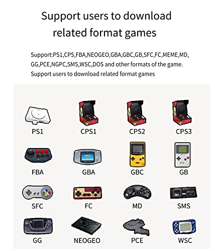 Miyoo Mini Plus Handheld Game Console with Storage Case, 3.5 Inch IPS 640x480 Screen Retro Video Game Console with 64G TF Card & 10000 Classic Games, Support WiFi Hotspot Mode Matchmaking