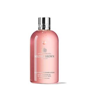 molton brown delicious rhubarb & rose bath & shower gel