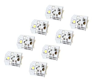 follde wr55x11132 wr55x25754 refrigerator led light board, compatible for ge refrigerator led light bulb, for ge refrigerator led light module replace wr55x30602 wr55x26486 ps4704284 (set of 8)