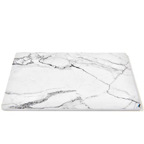 Nuelux Home Bath Stone Mat for Shower Diatomaceous Earth Bath Mat Stone Non-Slip Bath Mats for Bathroom Fast Drying Bath Mat Absorbent Diatomaceous Earth Bath Stone Mat Shower Mat Stone (White Marble)