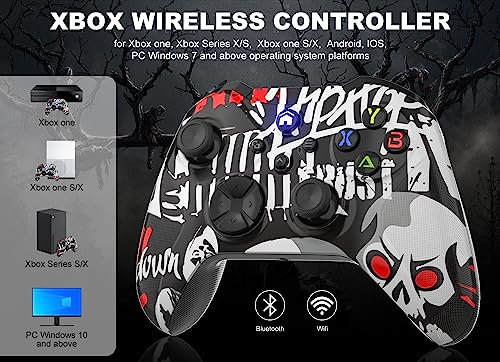 Gamrombo Wireless Controller Replacement for Microsoft Xbox Series X/S, Compatible with Xbox One, Xbox One X/S, Android/iOS/PC Windows 7/8/10/11, Special Edition Custom Game Controller with Wifi/Turbo/Macro/Dual Vibration & Headphone Jack