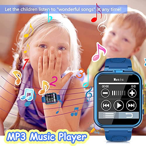 clleylise Kids Smart Watch Boys Girls,Smart Watch for Kids with 24 Games Alarm Clock Pedometer Music,Hd Camera Multifunction Touch Screen,Educational Gifts for Kids 3-14 Years Old