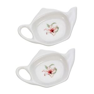 kichouse 2pcs tea bag saucer ring tray for jewelry keychain holder condiment holder tea bag holder for cup tea bag storage tray appetizer plates small teabag coasters tea coasters container