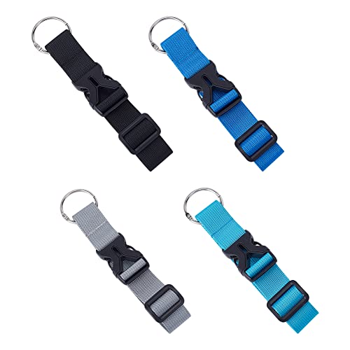 PH PandaHall 4pcs Add a Bag Luggage Strap Jacket Gripper Adjustable Suitcase Belt Straps Carry-on Baggage Suitcase Straps Belts for Extra Bags Travel Attachment Accessories