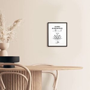 St Joan of Arc 11x14 Gallery Style Print by Soul Sunshine | Unframed 'All Battles' Bible Verses Wall Decor Poster Prints | Rustic Wall Decor, Black and White Lotus Flower, Home Wall Decor