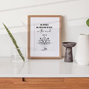 St Joan of Arc 11x14 Gallery Style Print by Soul Sunshine | Unframed 'All Battles' Bible Verses Wall Decor Poster Prints | Rustic Wall Decor, Black and White Lotus Flower, Home Wall Decor