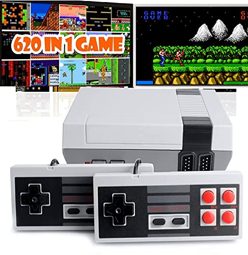 HDMI Classic Edition Console，Classic Mini Console,Super Retro Game Console Classic Mini HDMI System with Built in 620 Old School Video Games, Plug and Play,8-Bit Console with 2 Joysticks, for Family TV (Consoles-620-HD)