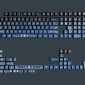 TRUSYO PBT Keycaps 145 Set for Star Spectrum, Five-Sided Thermal Sublimation, Original Height，61/87/98/104/108 Keys Suitable for Mechanical Keyboard(Keyboard not Included)