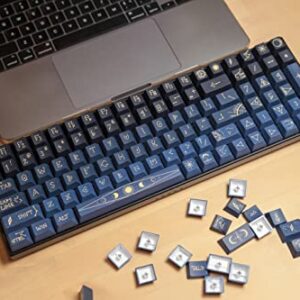 TRUSYO PBT Keycaps 145 Set for Star Spectrum, Five-Sided Thermal Sublimation, Original Height，61/87/98/104/108 Keys Suitable for Mechanical Keyboard(Keyboard not Included)