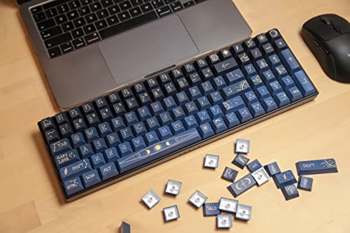 TRUSYO PBT Keycaps 145 Set for Star Spectrum, Five-Sided Thermal Sublimation, Original Height，61/87/98/104/108 Keys Suitable for Mechanical Keyboard(Keyboard not Included)