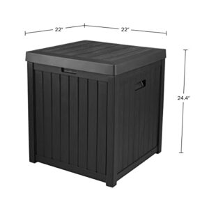 Pure Garden Outdoor Storage Box, 50-Gallon, Black