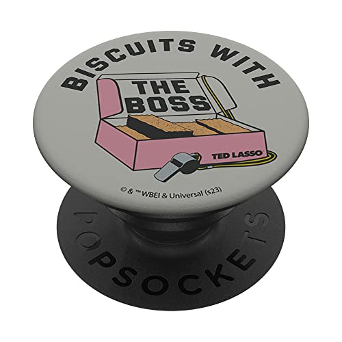 Ted Lasso Biscuits With The Boss Box And Whistle Portrait PopSockets Swappable PopGrip