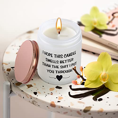 Gifts for Women - 7oz Vanilla Scented Frosted Glass Jar Candles - Funny Birthday Christmas Gifts for Her, Friend, Coworker, Mom, Sister, Wife, Girlfriend