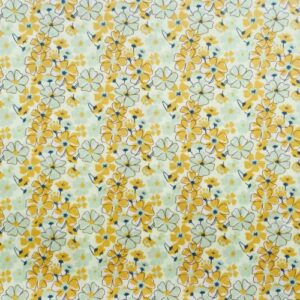 Yellow Floral Charm Packs for Quilting 5 inch, Fall Fabric Squares 5x5, 100% Cotton Fabric Scraps for Crafts, Precut Fabric Squares (42Pcs)