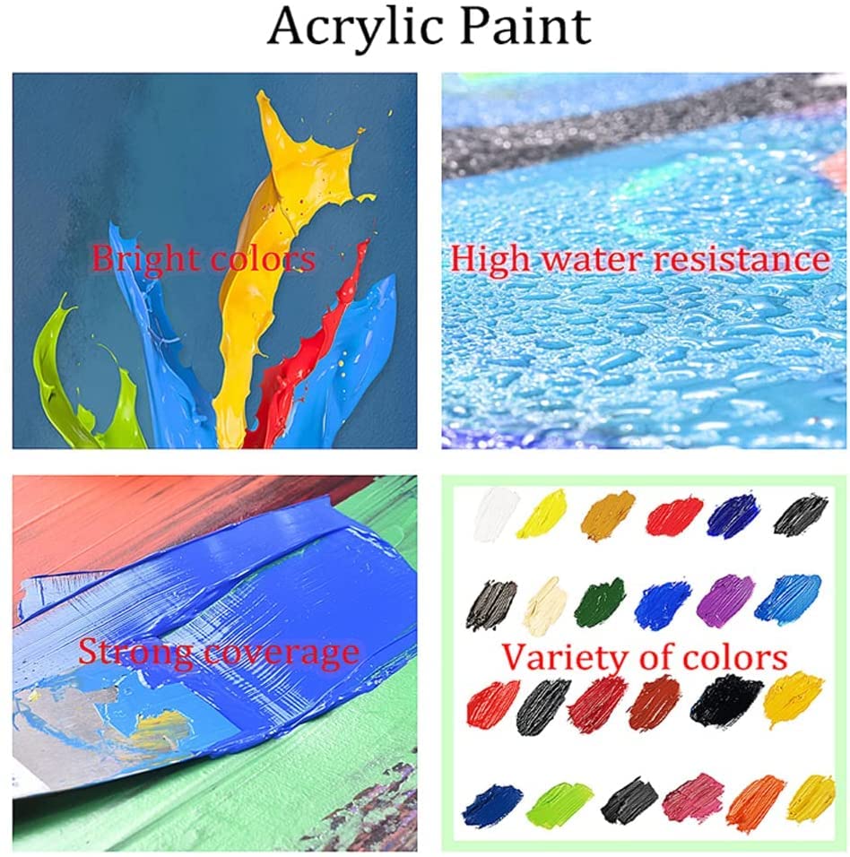 LWZAYS Paint by Number for Adults,Mountain Lake Landscape Paint by Numbers,Without Frame DIY Oil Painting Acrylic Paints for Wall Art（6 Pack 8X12 Inch