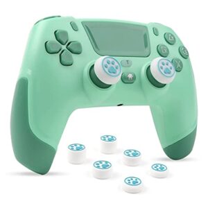 ralan green wireless controller compatible with playstation 4/pro/slim/for ps4 dualshock 4 gamepad with headphone jack and touch pad