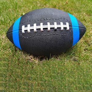 ABAJI Football Junior Official Small Size and Weight Blue Rubber Ball with Pump Needle Suitable for Kids Training Throwing Practice Game in School Indoor Outdoor Sports Youth Gift