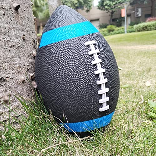 ABAJI Football Junior Official Small Size and Weight Blue Rubber Ball with Pump Needle Suitable for Kids Training Throwing Practice Game in School Indoor Outdoor Sports Youth Gift